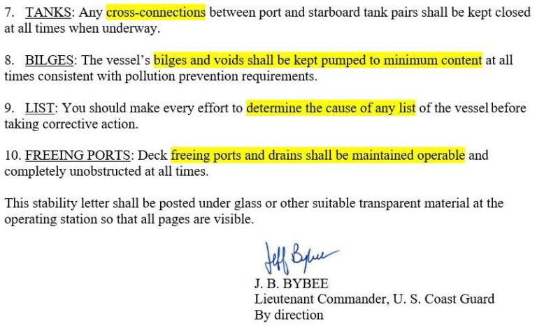 Stability Letters Explained - DMS Marine Consultant